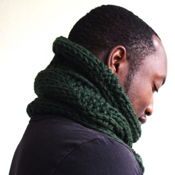 Forest Green Wool Cowl - Urbanknit