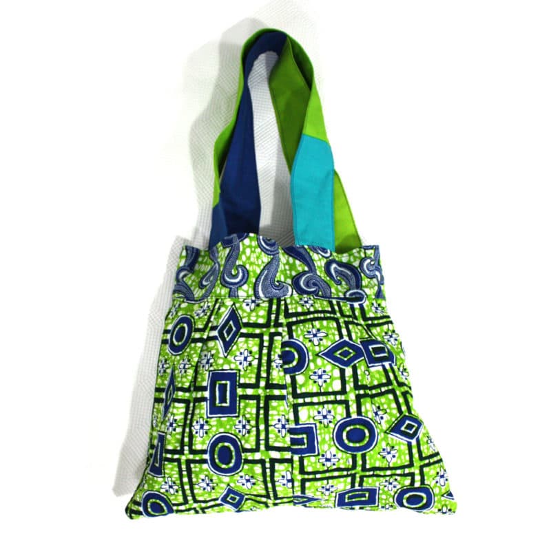 Lime Blue Bee Bag