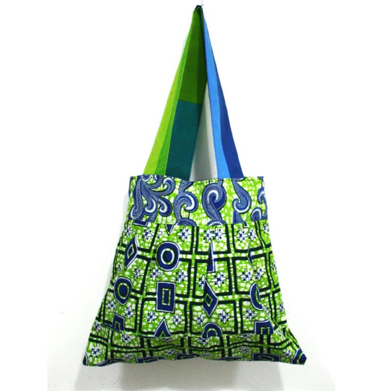 Lime Blue Bee Bag