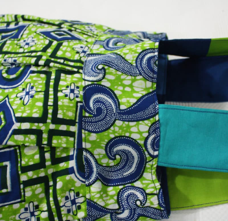Lime Blue Bee Bag