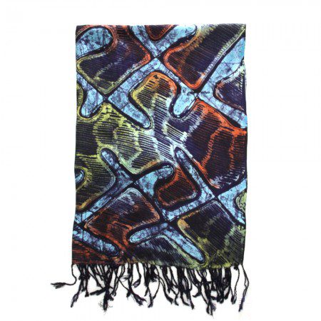 Peas Splash Shawl - African shawl