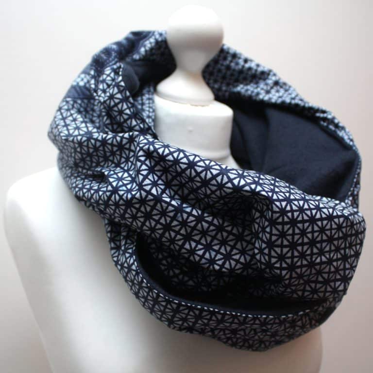 Blue Ankara Print Snood Scarf - Urbanknit