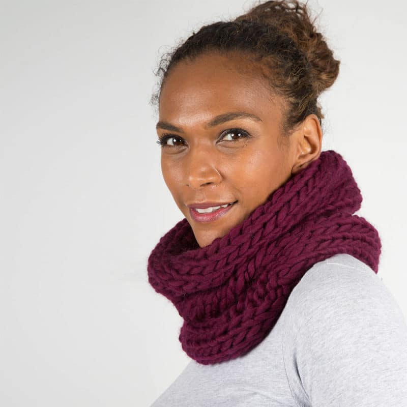 Grey Wool Snood by Urbanknit