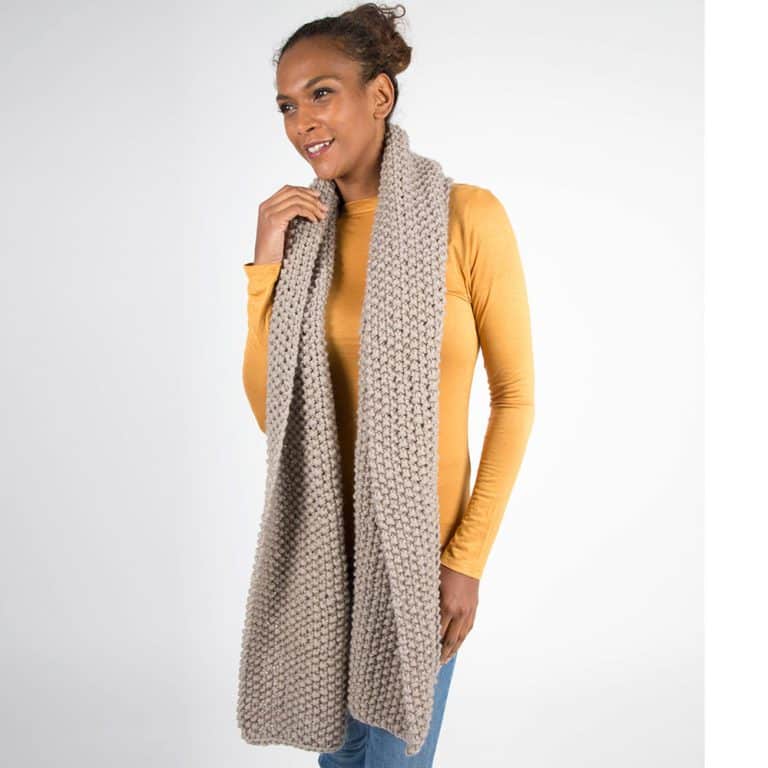 Sand Chunky Knit Scarf - Urbanknit