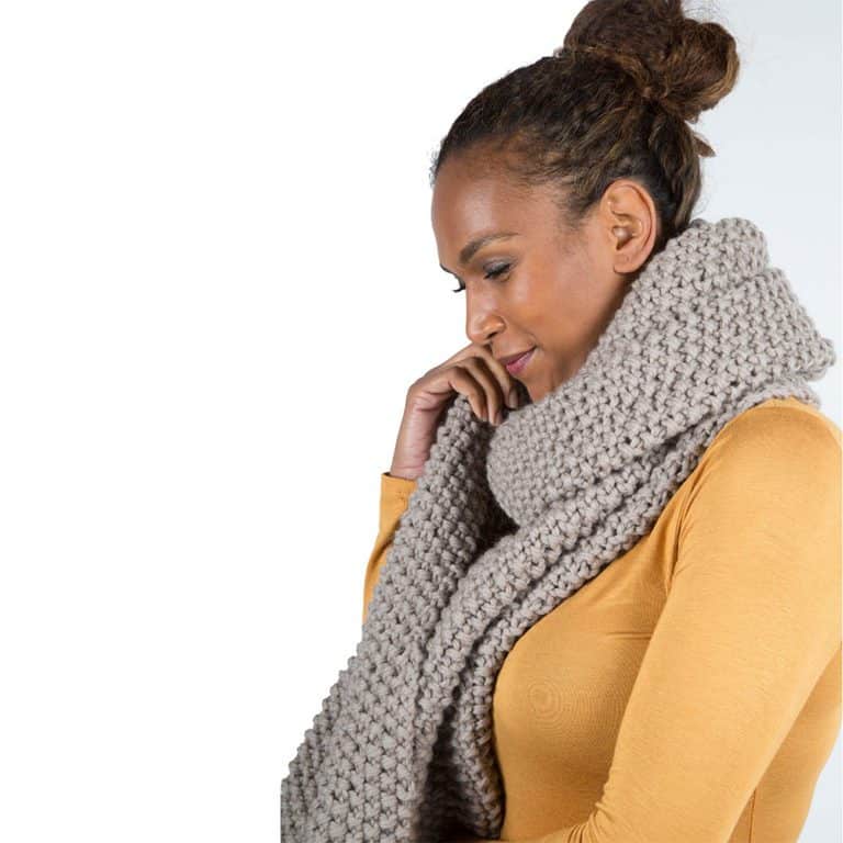 Sand Chunky Knit Scarf