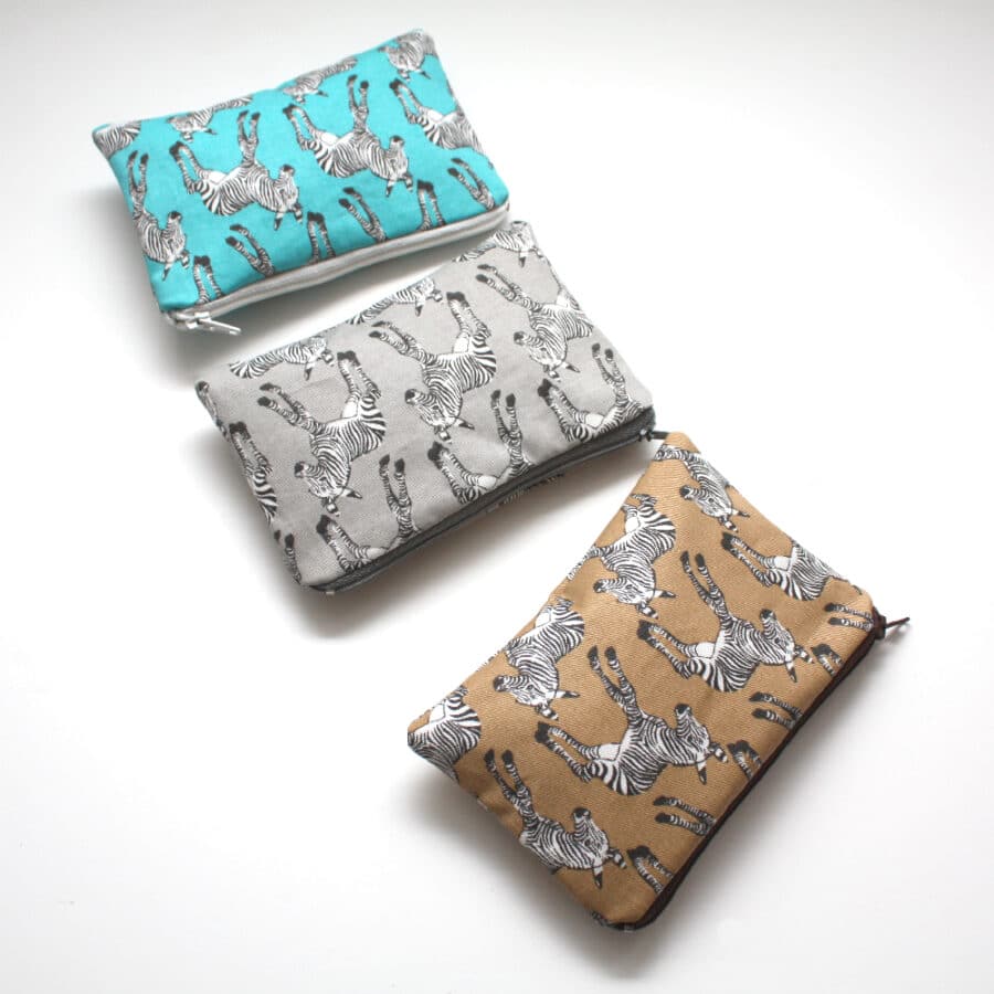 Zebra Zipper Pouch - Urbanknit