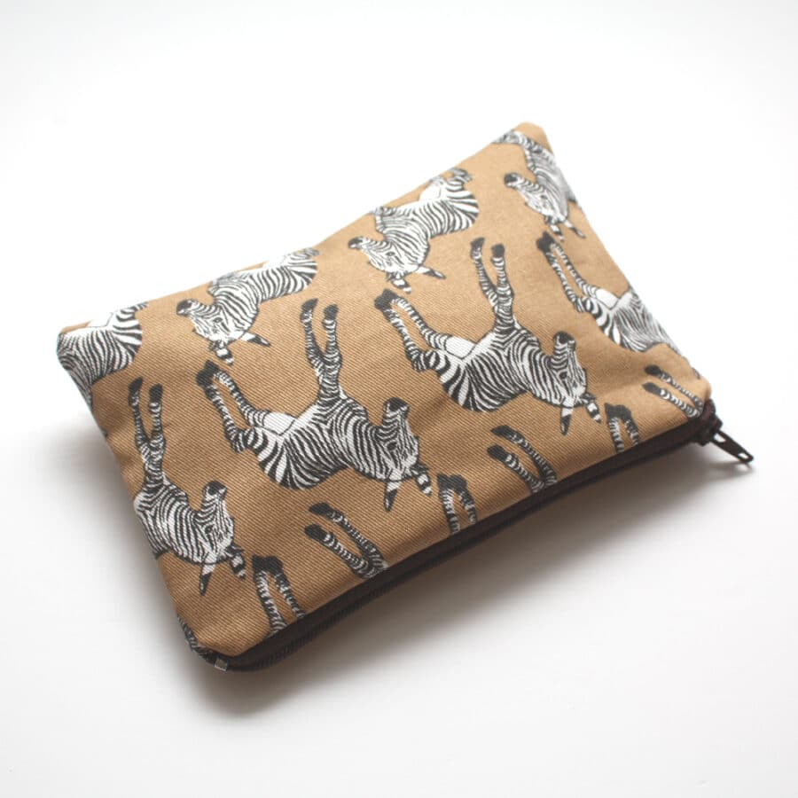 Zebra Zipper Pouch - Urbanknit