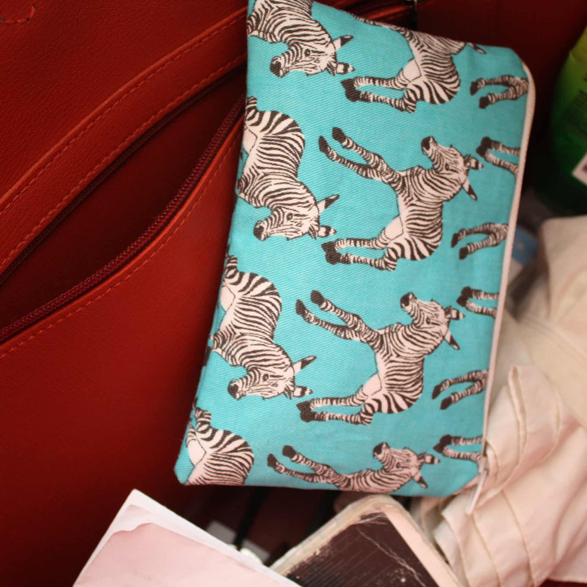 Zebra Zipper Pouch - Urbanknit